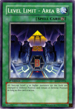 Yugioh Level Limit - Area B SD3-EN024 Common Englisch kaufen ...