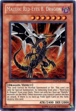 Yugioh Malefic Red-Eyes Black Dragon (V.1) YMP1-EN001 Secret Rare ...