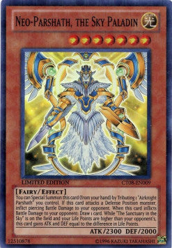 Yugioh Neo-Parshath, the Sky Paladin CT08-EN009 Super Rare Englisch ...