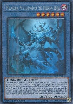 Yugioh Malacoda, Netherlord of the Burning Abyss (V.2) SECE-EN085 Ghost ...