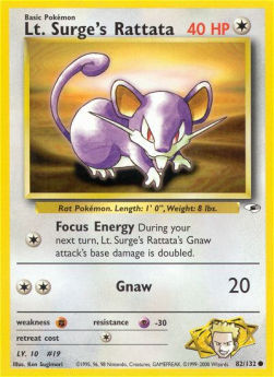 Pokémon Lt. Surge's Rattata GH-82 Common Englisch kaufen — ReCollectibles