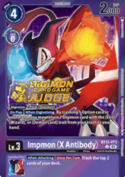 Digimon Impmon (X Antibody) (BT12-073) JP Alternative Art Englisch ...