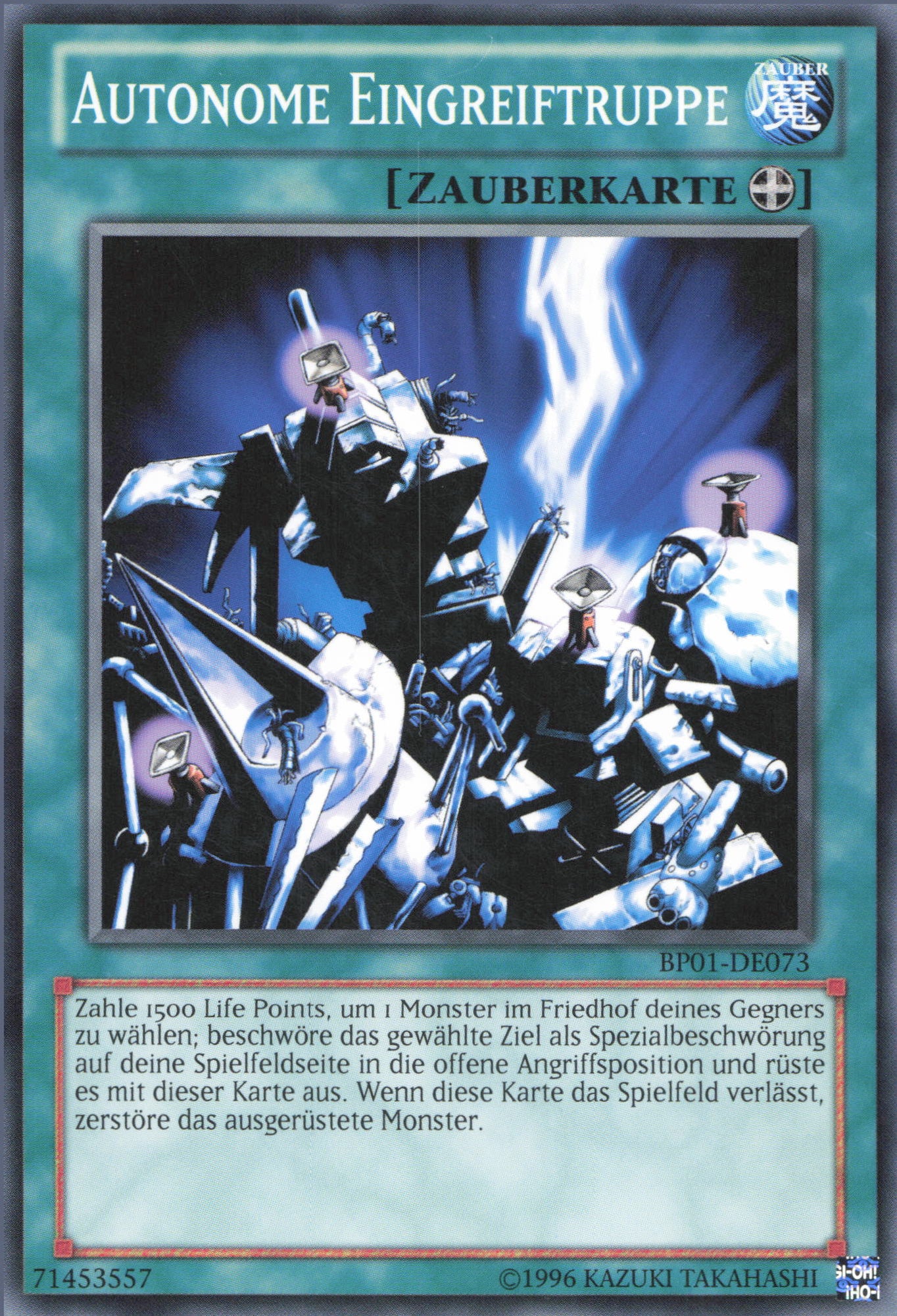 Yugioh Autonome Eingreiftruppe (V.1) BP01-DE073 Common Deutsch kaufen — ReCollectibles