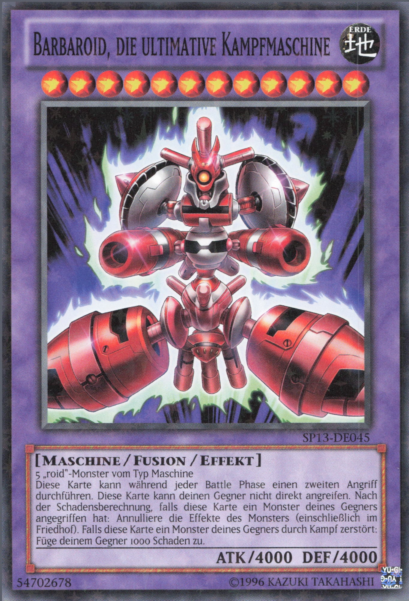 Yugioh Barbaroid, die ultimative Kampfmaschine (V.2) SP13-DE045 ...