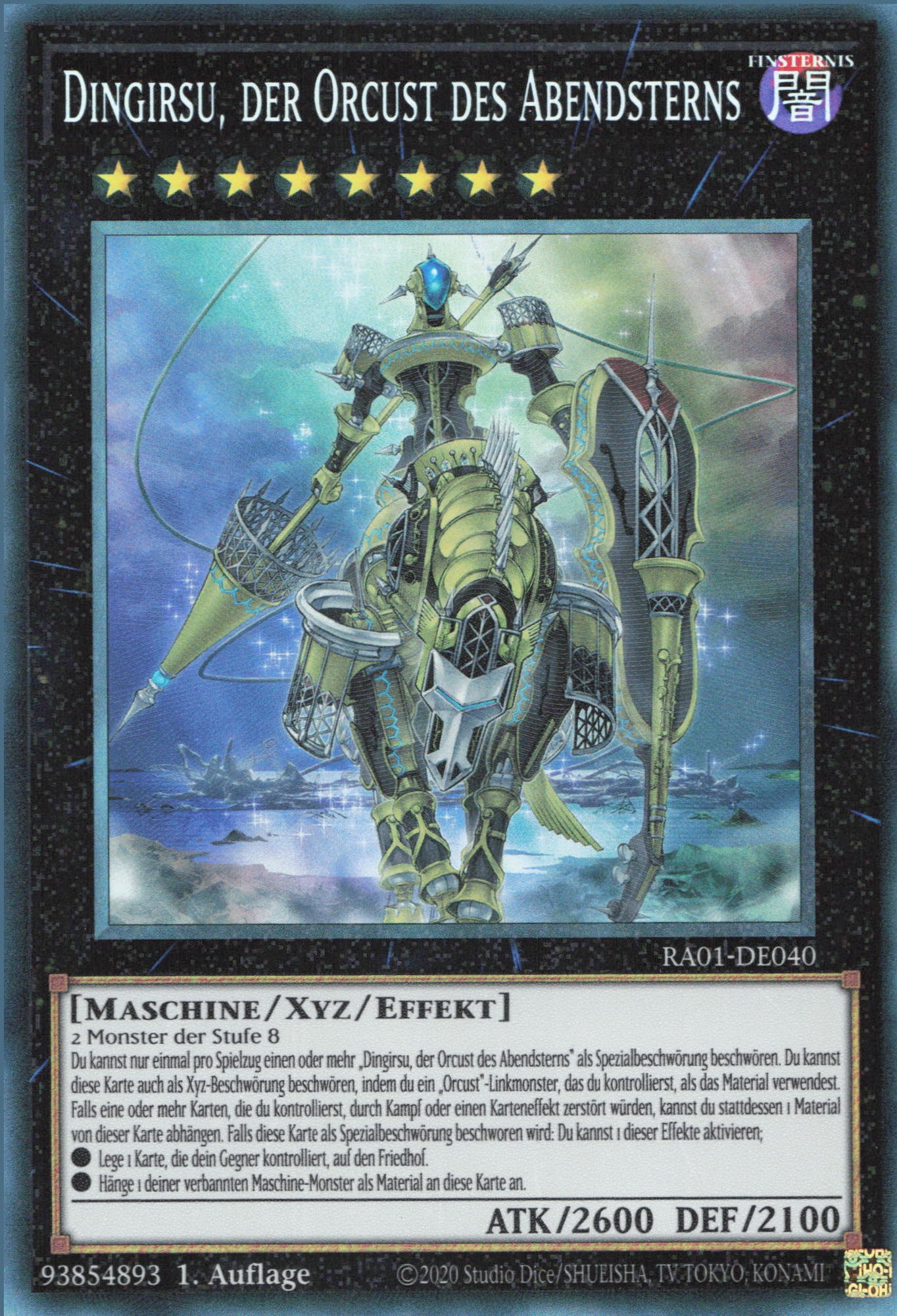 Yugioh Dingirsu, der Orcust des Abendsterns (V.6) RA01-DE040 Collectors ...