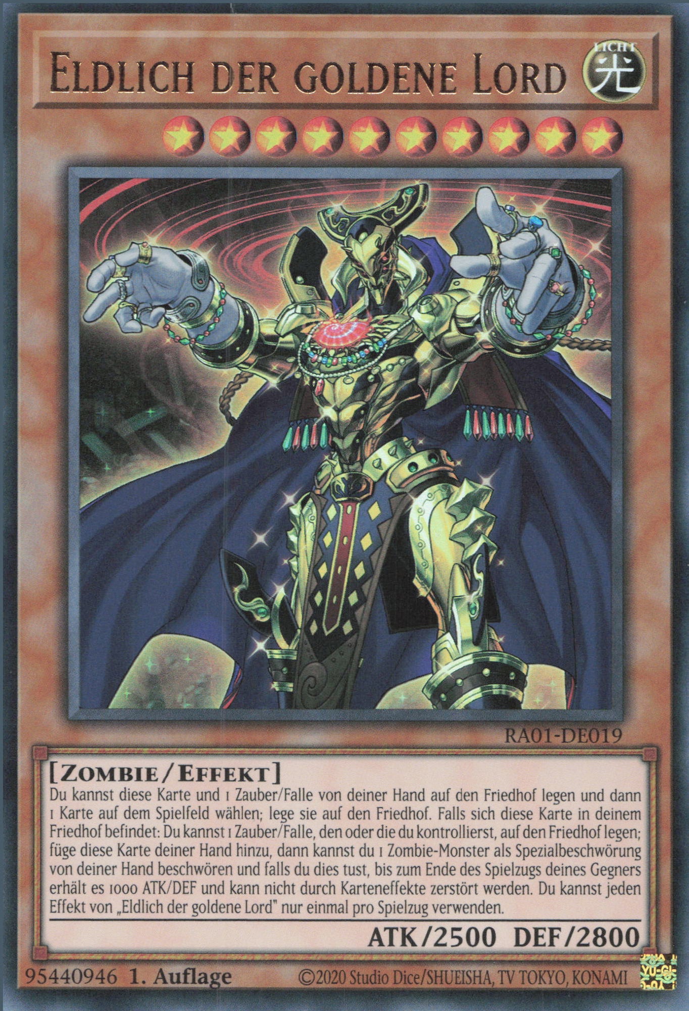 Yugioh Eldlich der goldene Lord (V.2) RA01-DE019 Ultra Rare Deutsch kaufen — ReCollectibles