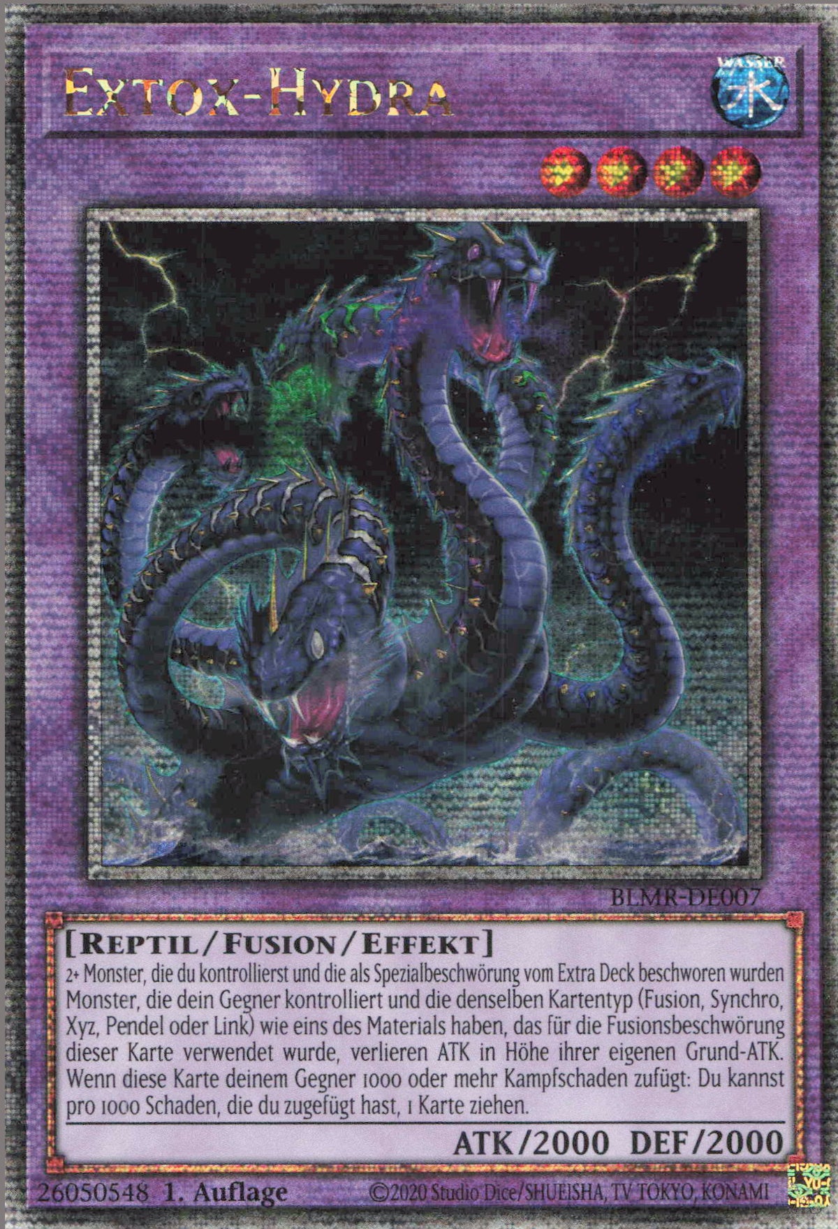 Yugioh Extox-Hydra (V.2) BLMR-DE007 Quarter Century Secret Rare Deutsch ...