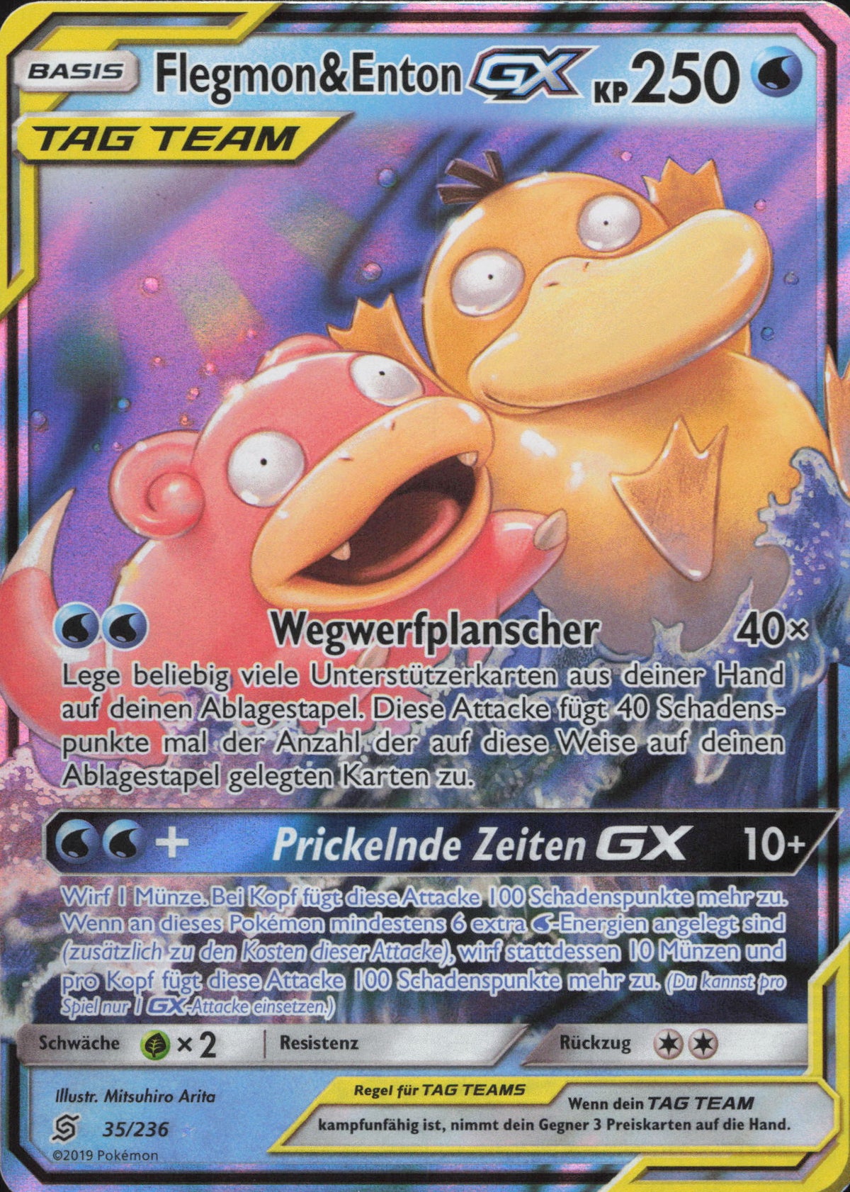 Pokémon Flegmon & Enton GX UNM-35 Ultra Rare Deutsch kaufen ...