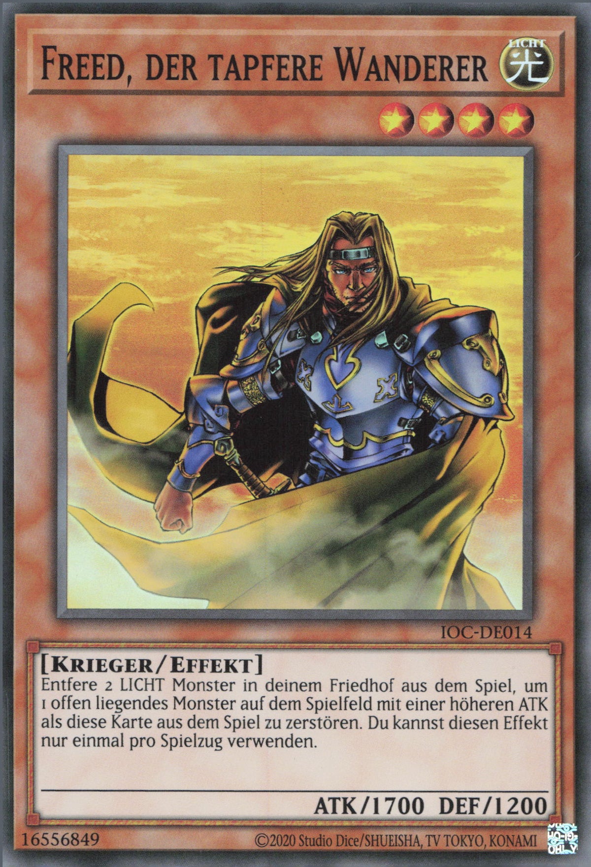 Yugioh Freed, der tapfere Wanderer IOC-25TH-DE014 Super Rare Deutsch ...