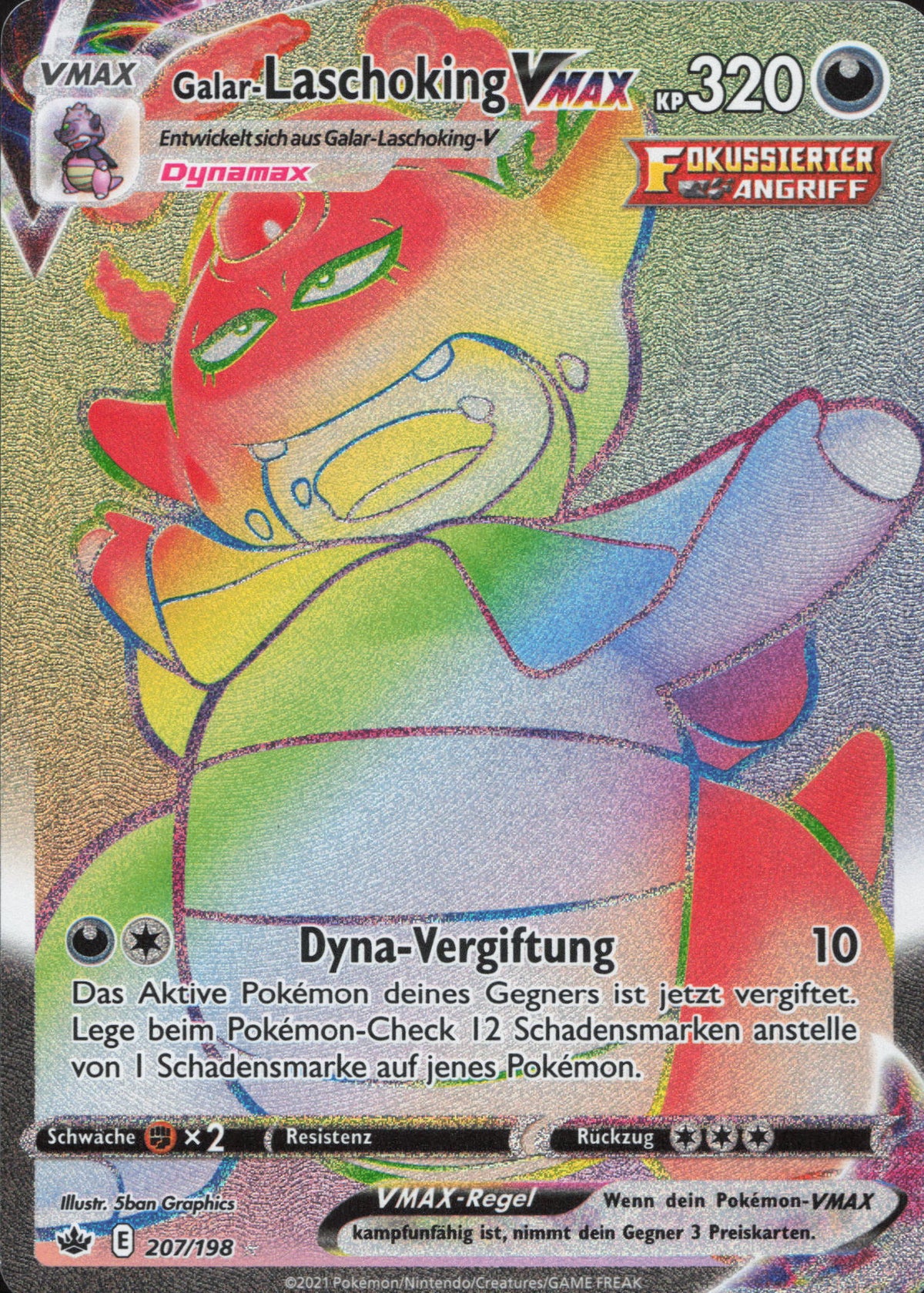 Pokémon Galar- Laschoking VMAX CRE-207 Secret Rare Deutsch kaufen ...