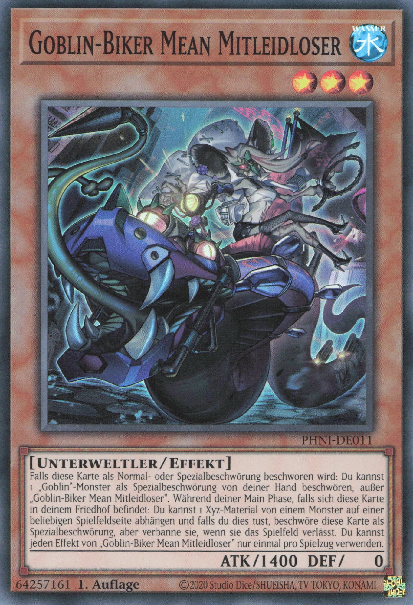Yugioh Goblin-Biker Mean Mitleidloser PHNI-DE011 Super Rare Deutsch ...