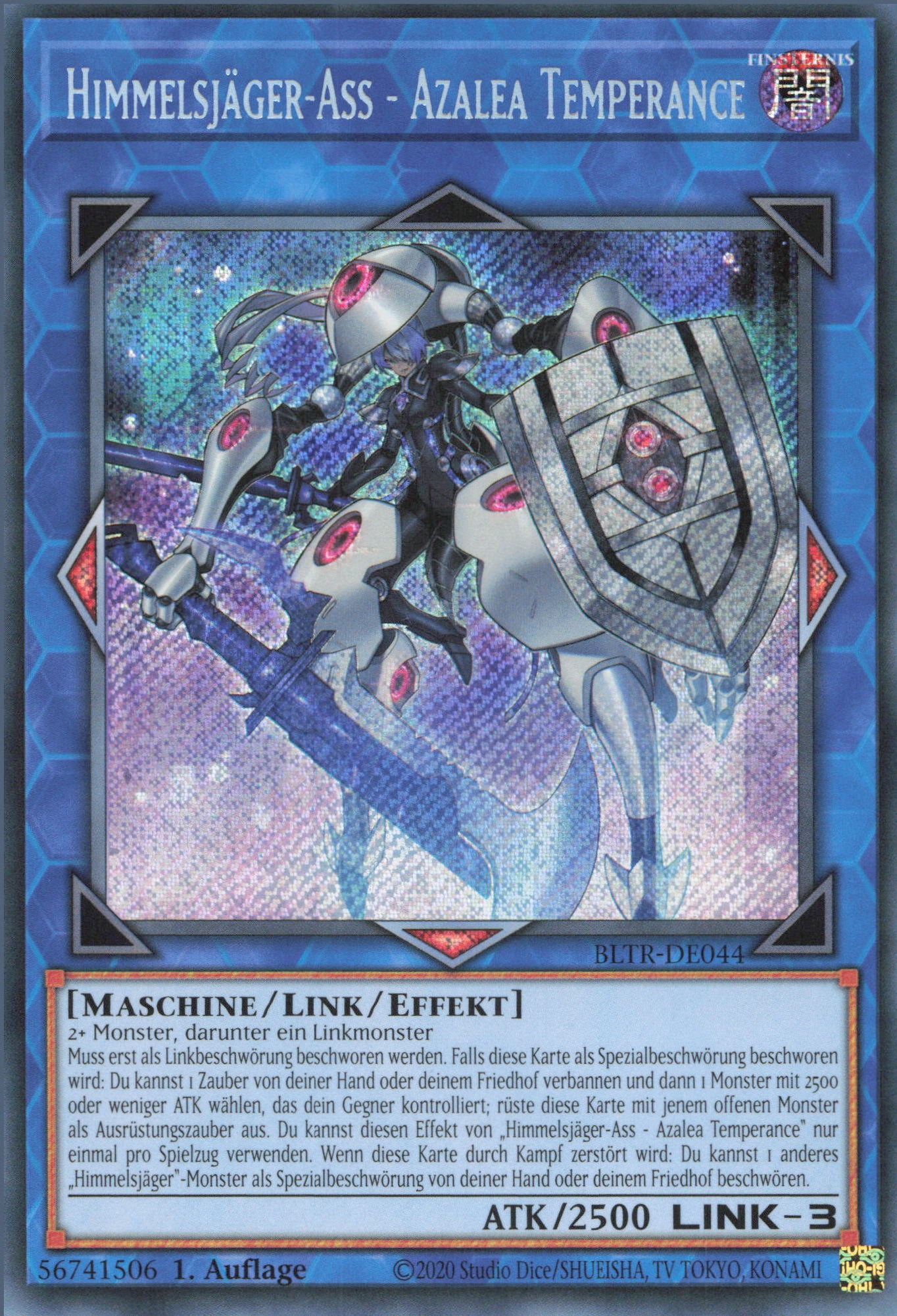 Yugioh Himmelsjäger-Ass - Azalea Temperance BLTR-DE044 Secret Rare ...