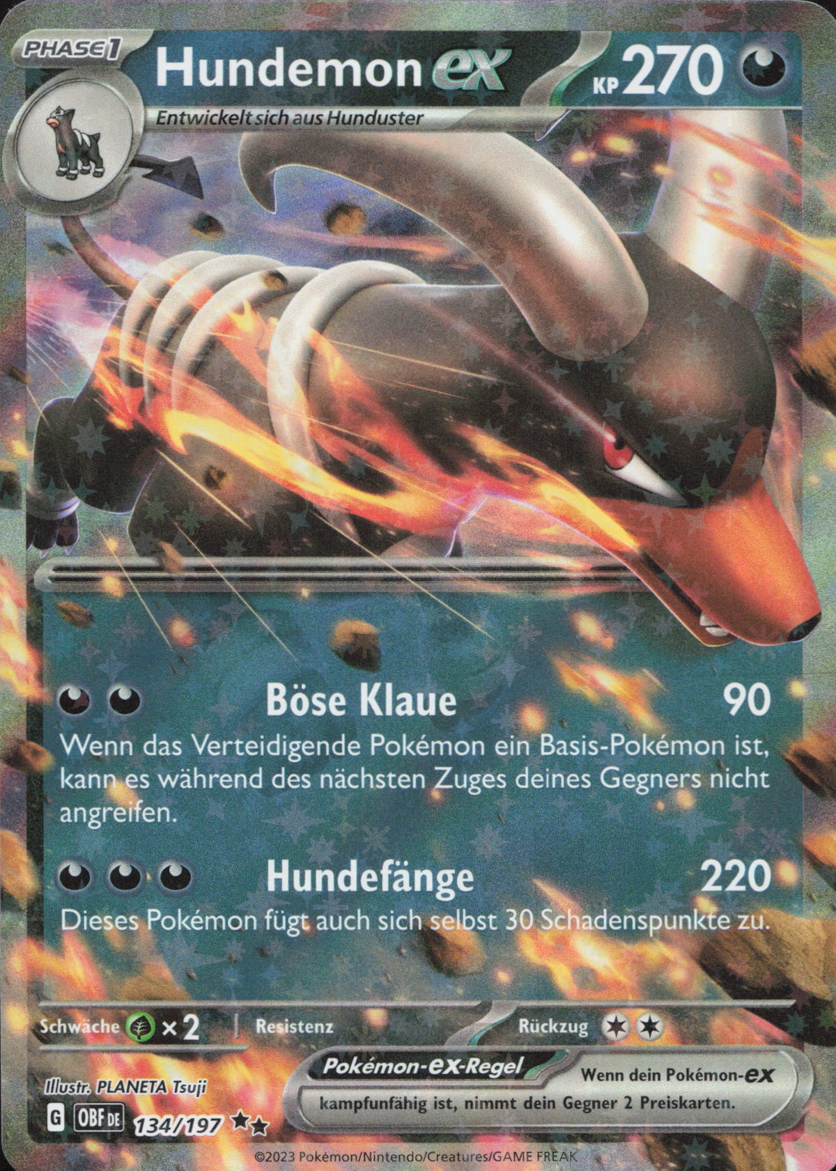 Pokémon Hundemon ex OBF-134 Double Rare Deutsch kaufen — ReCollectibles