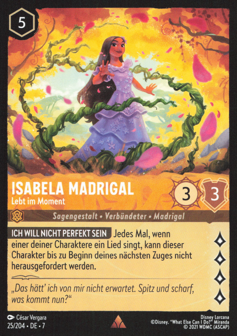 Lorcana Isabela Madrigal - Lebt im Moment 7ARI-025 Rare Deutsch kaufen ...