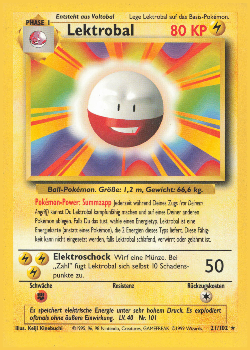 Pokémon Lektrobal BS-21 Rare Deutsch kaufen — ReCollectibles