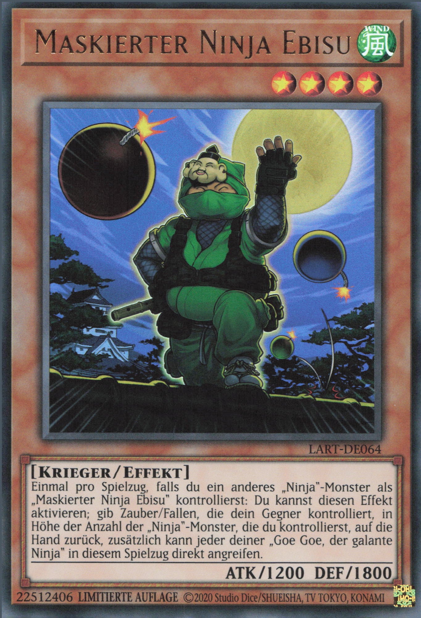 Yugioh Maskierter Ninja Ebisu LART-DE064 Ultra Rare Deutsch kaufen ...