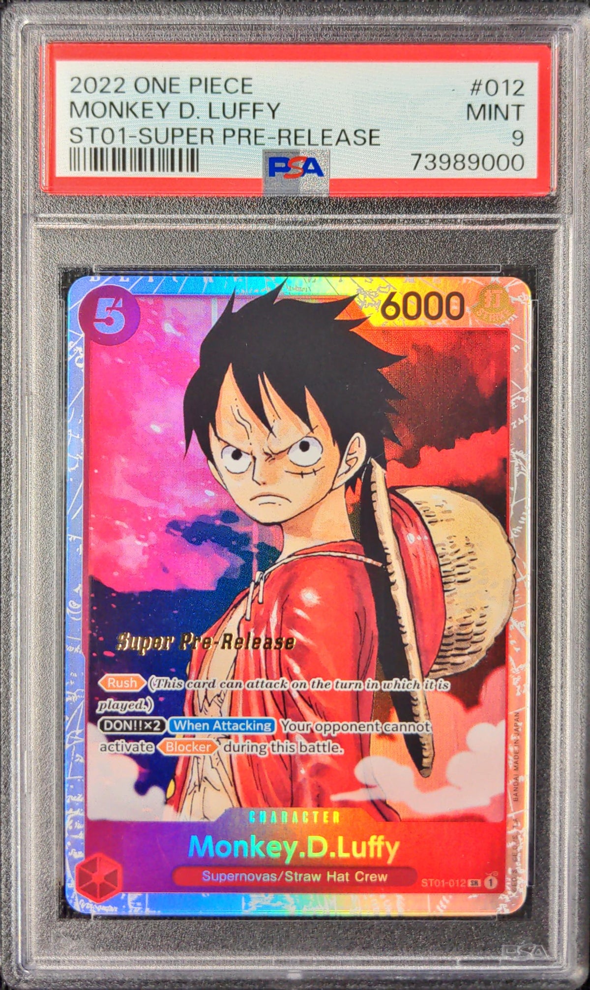 One Piece Monkey.D.Luffy (ST01-012) (V.2) ST-01 Super Rare Englisch ...