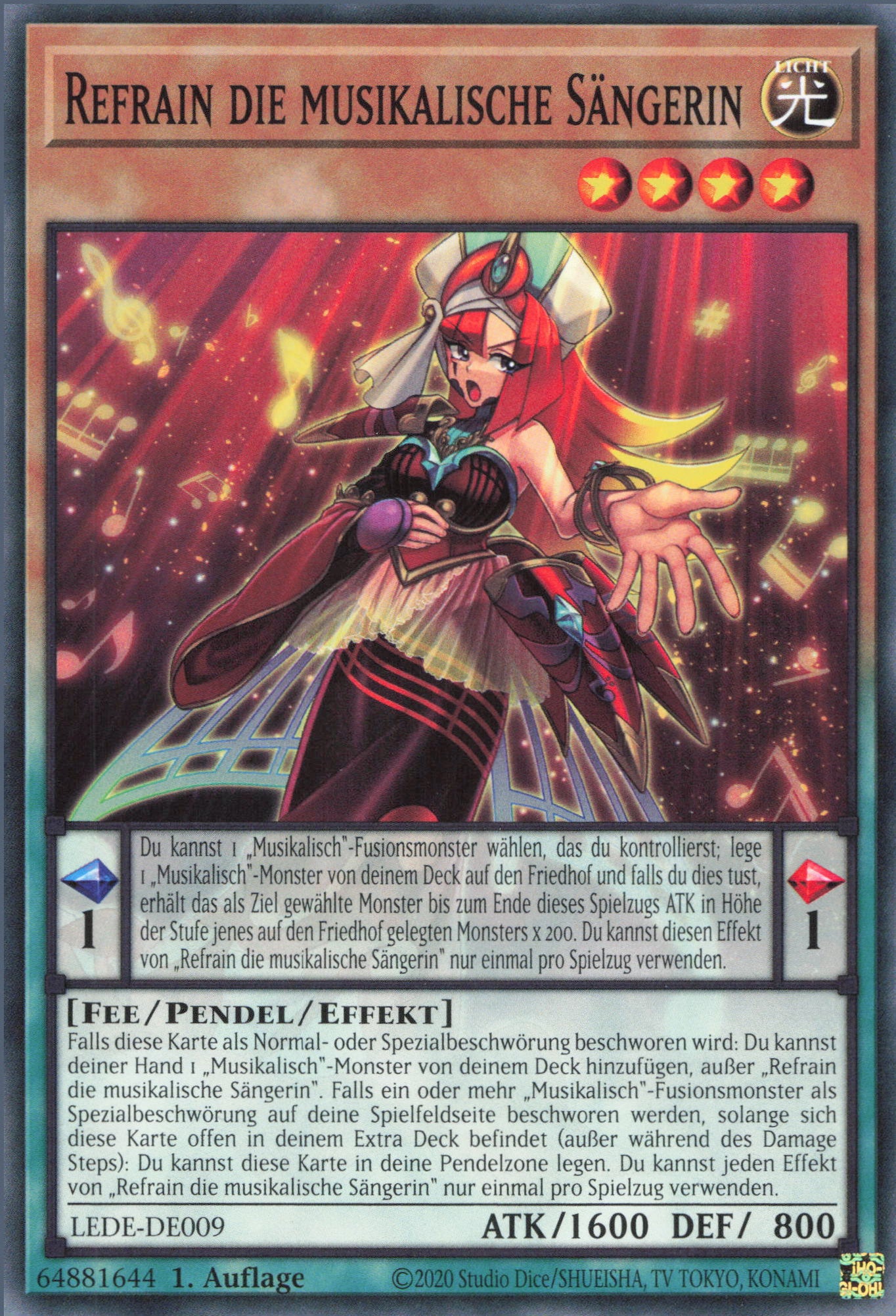 Yugioh Refrain die musikalische Sängerin LEDE-DE009 Common Deutsch kaufen — ReCollectibles