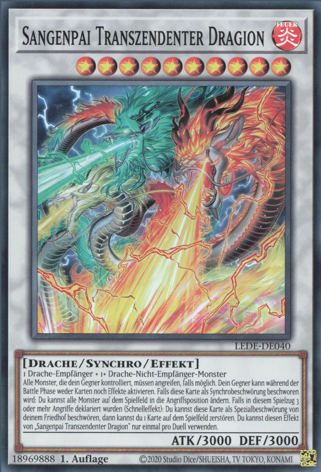 Yugioh Sangenpai Transzendenter Dragion LEDE-DE040 Super Rare Deutsch kaufen — ReCollectibles