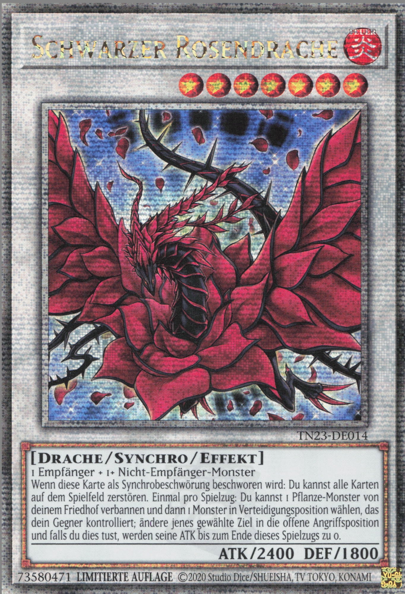 Yugioh Schwarzer Rosendrache TN23-DE014 Quarter Century Secret Rare Deutsch kaufen — ReCollectibles