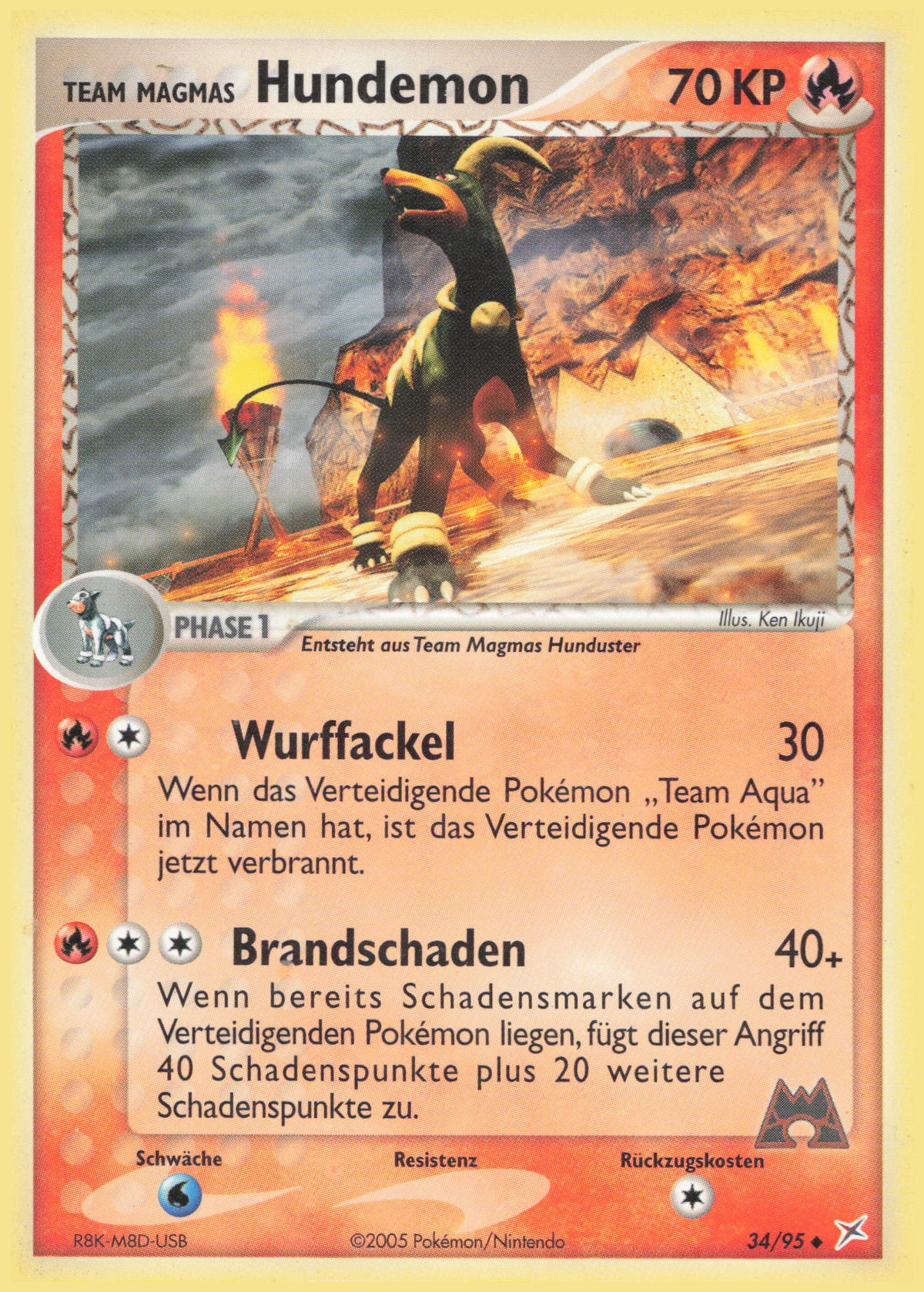 Pokémon Team Magmas Hundemon (Fire) MA-34 Uncommon Deutsch kaufen ...