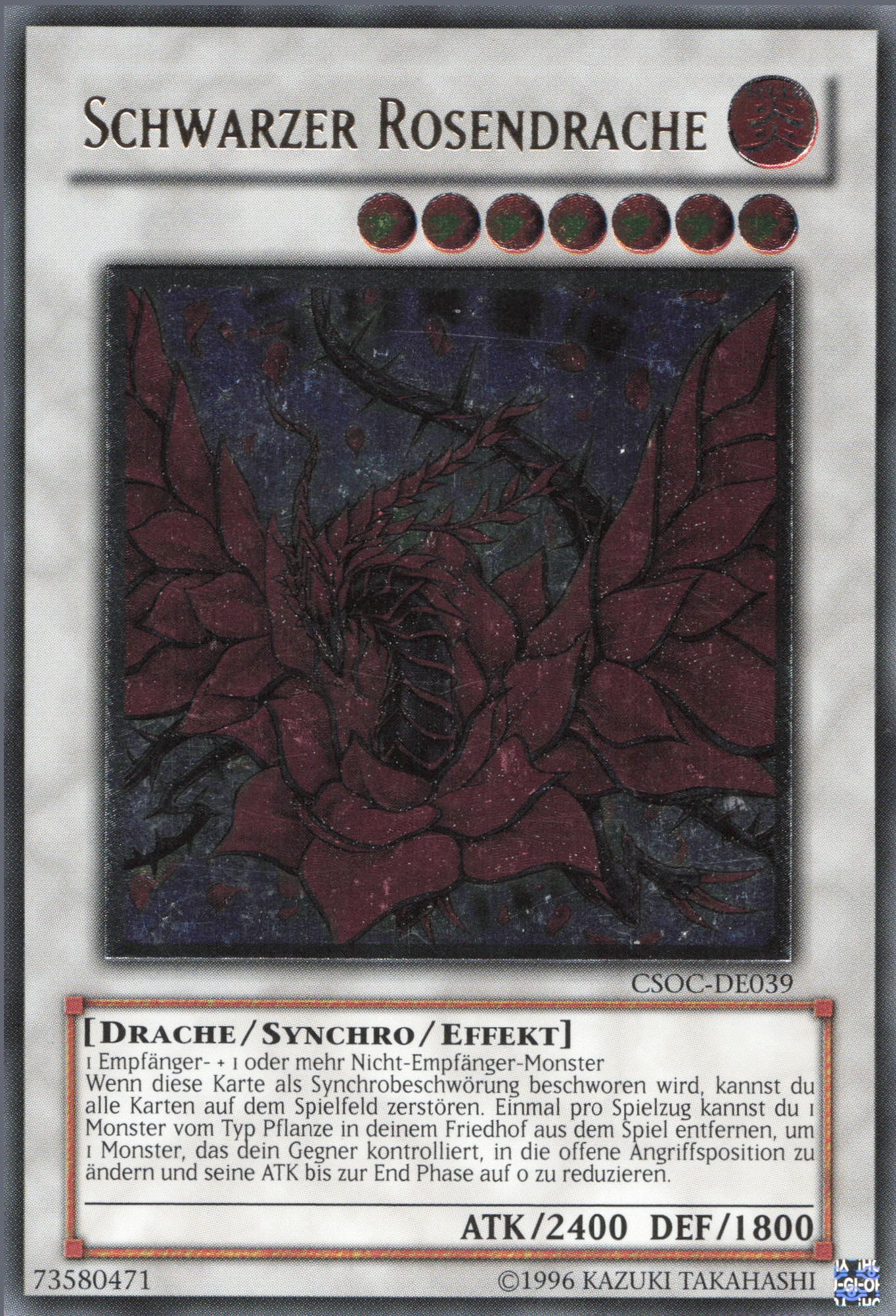 Yugioh Schwarzer Rosendrache (V.4) CSOC-DE039 Ultimate Rare Deutsch kaufen — ReCollectibles