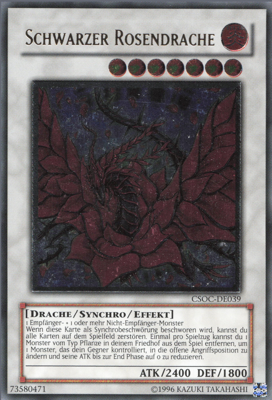 Yugioh Schwarzer Rosendrache (V.4) CSOC-DE039 Ultimate Rare Deutsch kaufen — ReCollectibles