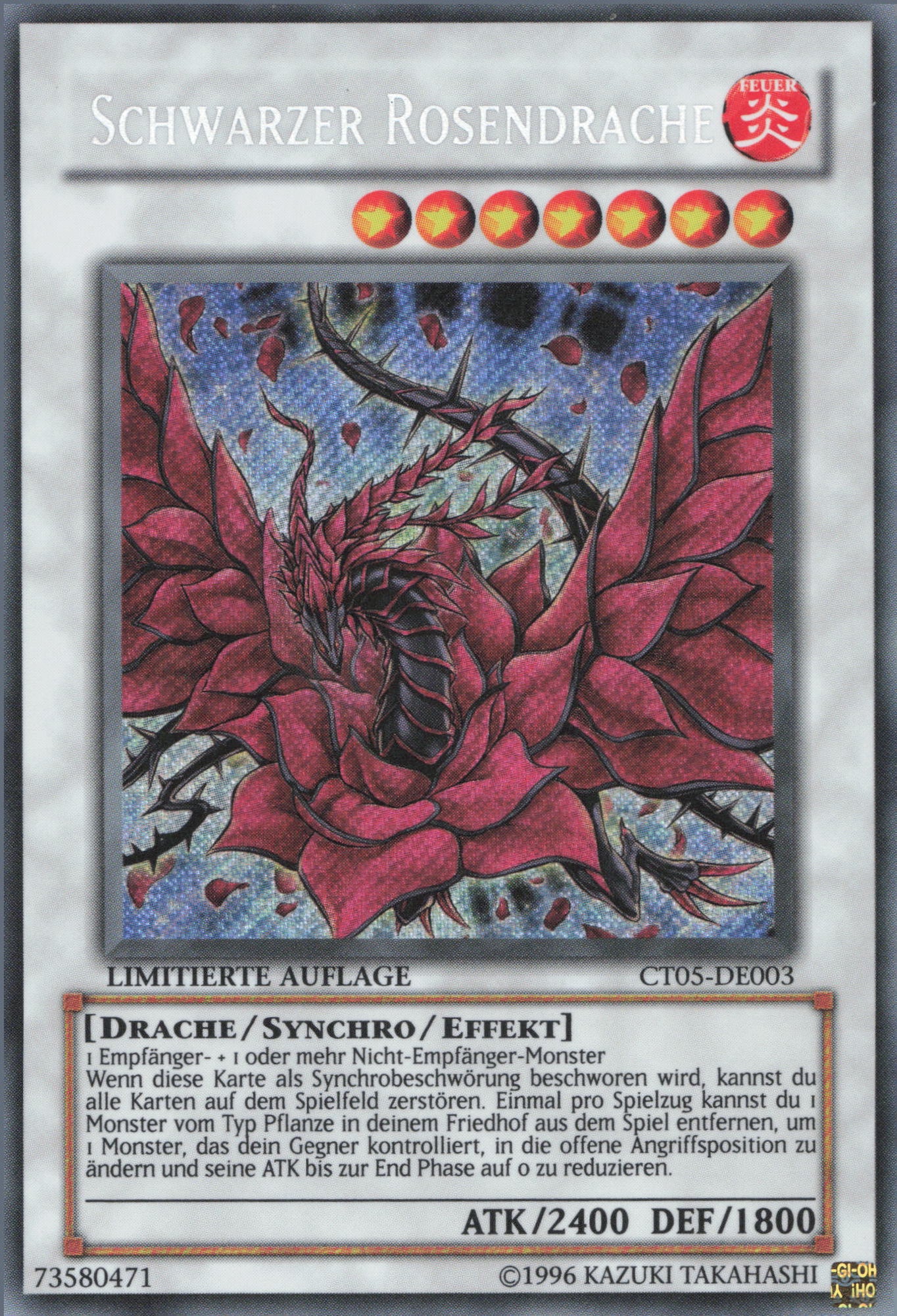 Yugioh Schwarzer Rosendrache CT05-DE003 Secret Rare Deutsch kaufen — ReCollectibles