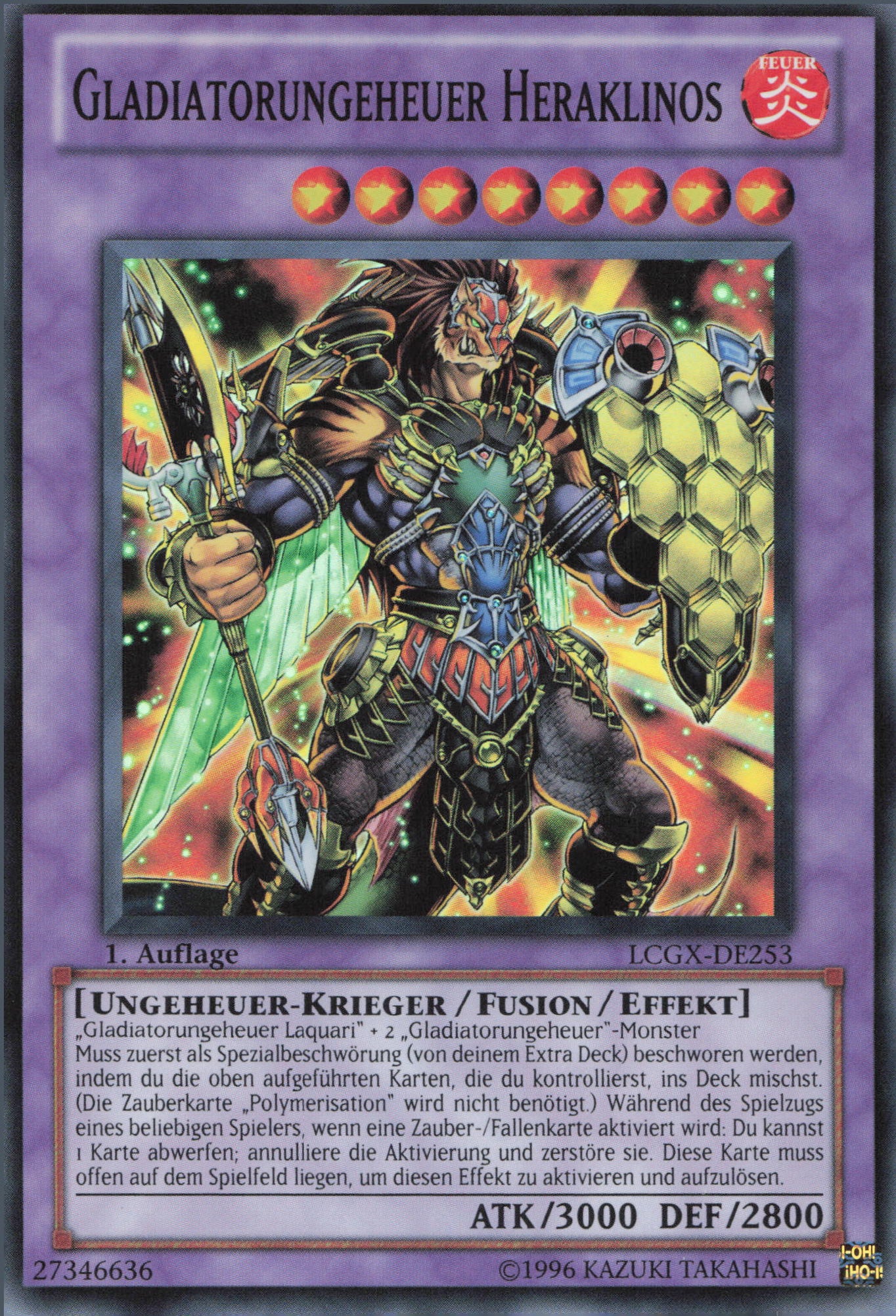 Yugioh Gladiatorungeheuer Heraklinos LCGX-DE253 Super Rare Deutsch ...