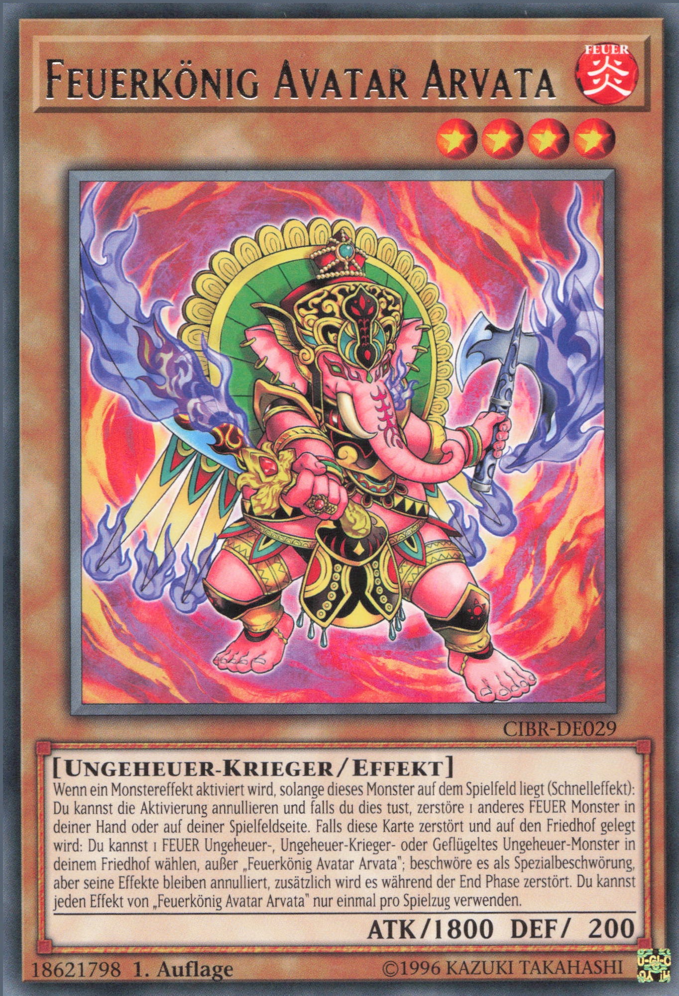 Yugioh Feuerkönig Avatar Arvata CIBR-DE029 Rare Deutsch kaufen — ReCollectibles