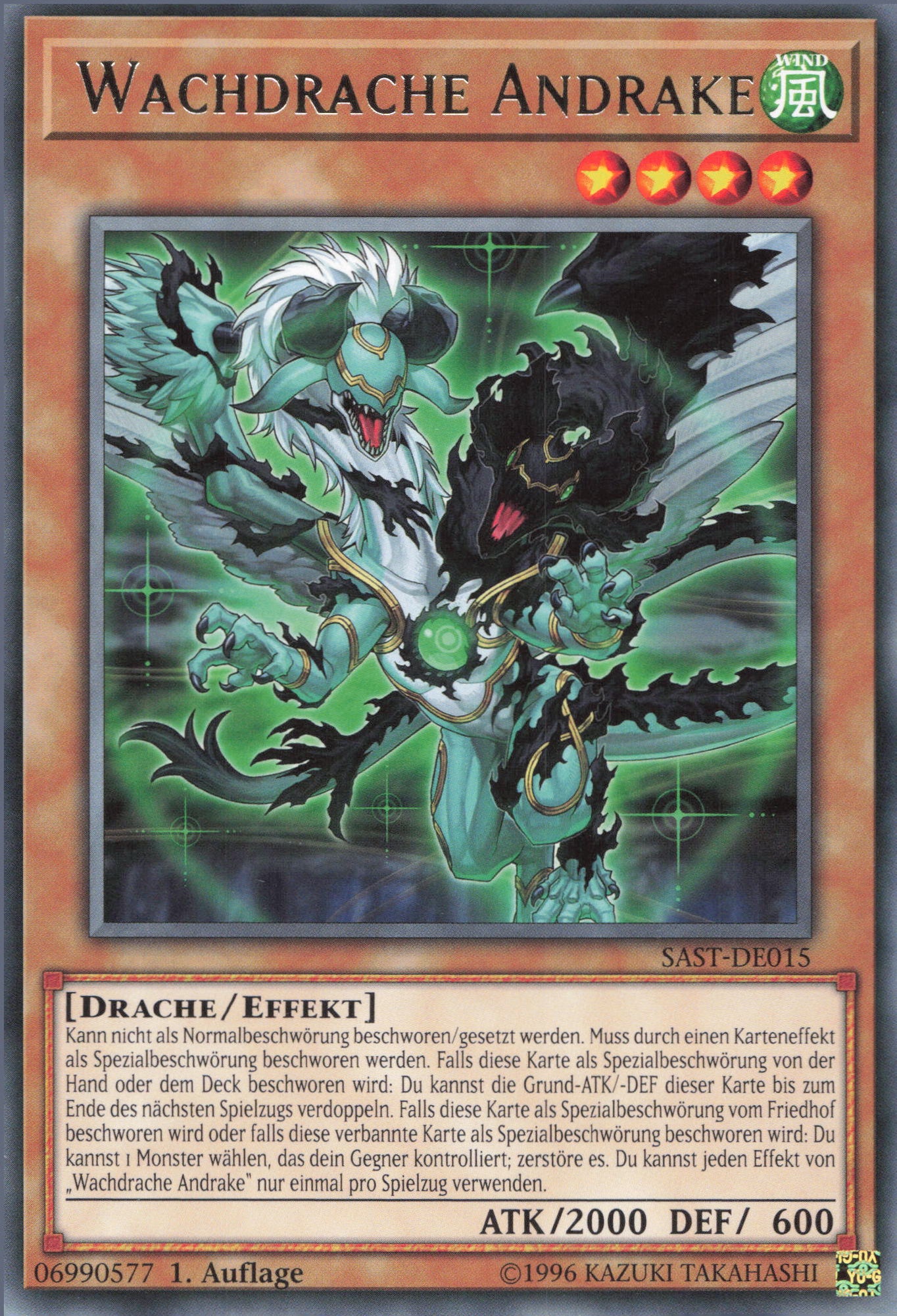 Yugioh Wachdrache Andrake SAST-DE015 Rare Deutsch kaufen — ReCollectibles