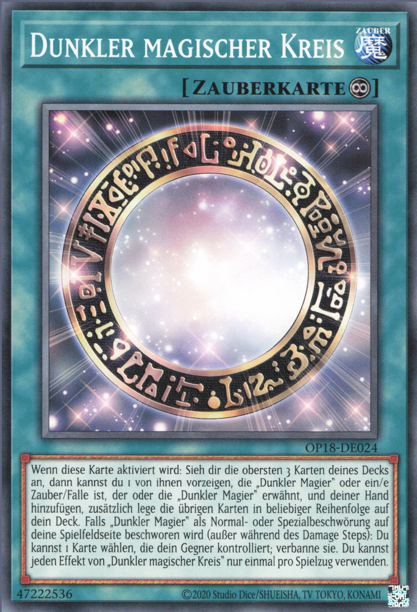Yugioh Dunkler magischer Kreis OP18-DE024 Common Deutsch kaufen ...